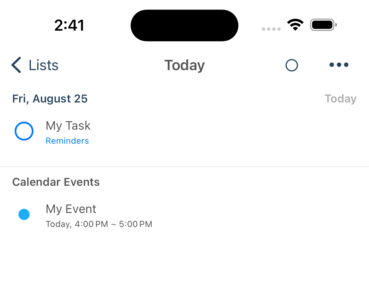 Show Reminders and Calendar events in one place on iPhone – To Do List, Task Manager & Planner ...